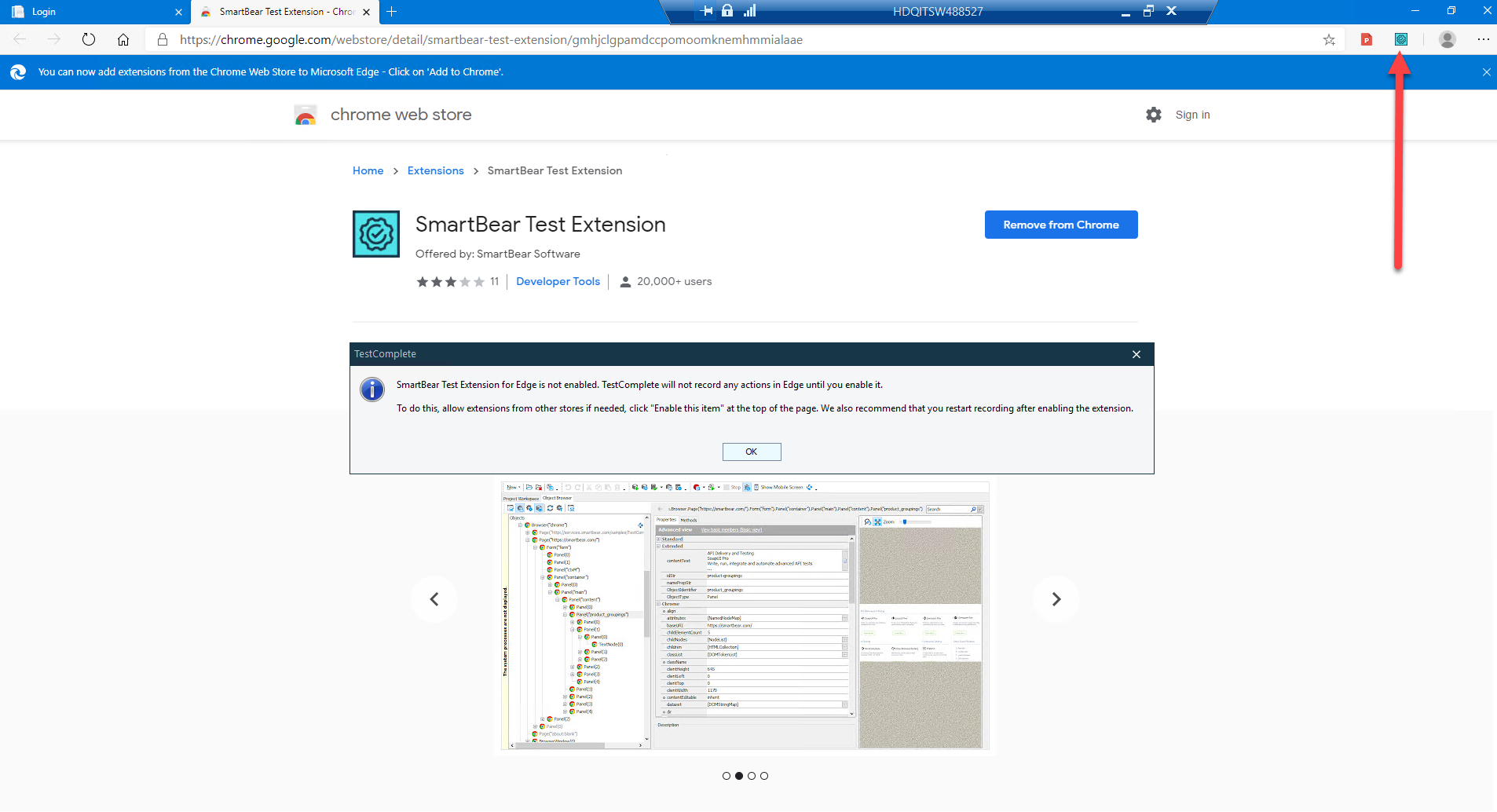 Smartbear Test Extension Is Not Working With Edge Version 85056444 Smartbear Community