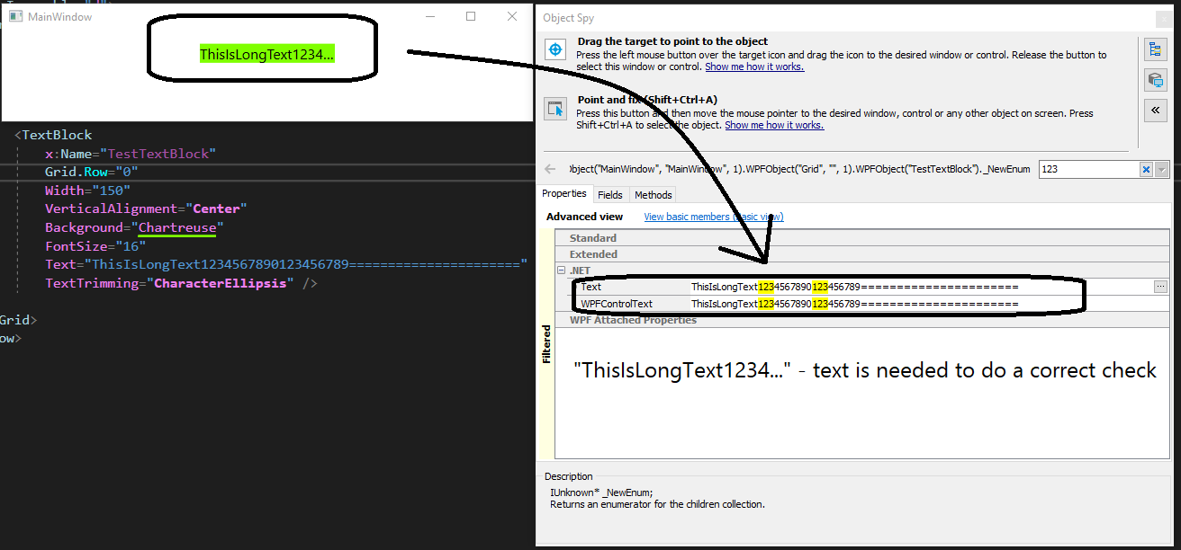 How Could I Get Trimmed Text From The Textblock Wpf Control