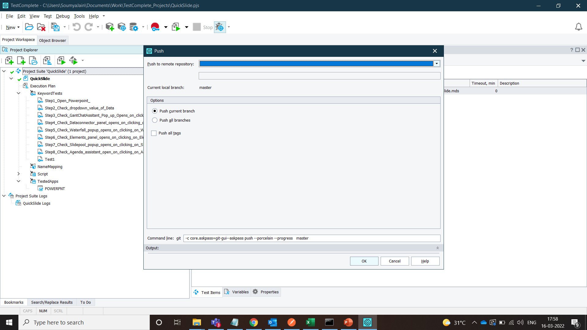 Setting Of Repository For Integration Of Testcomplete With Azuredevops Smartbear Community