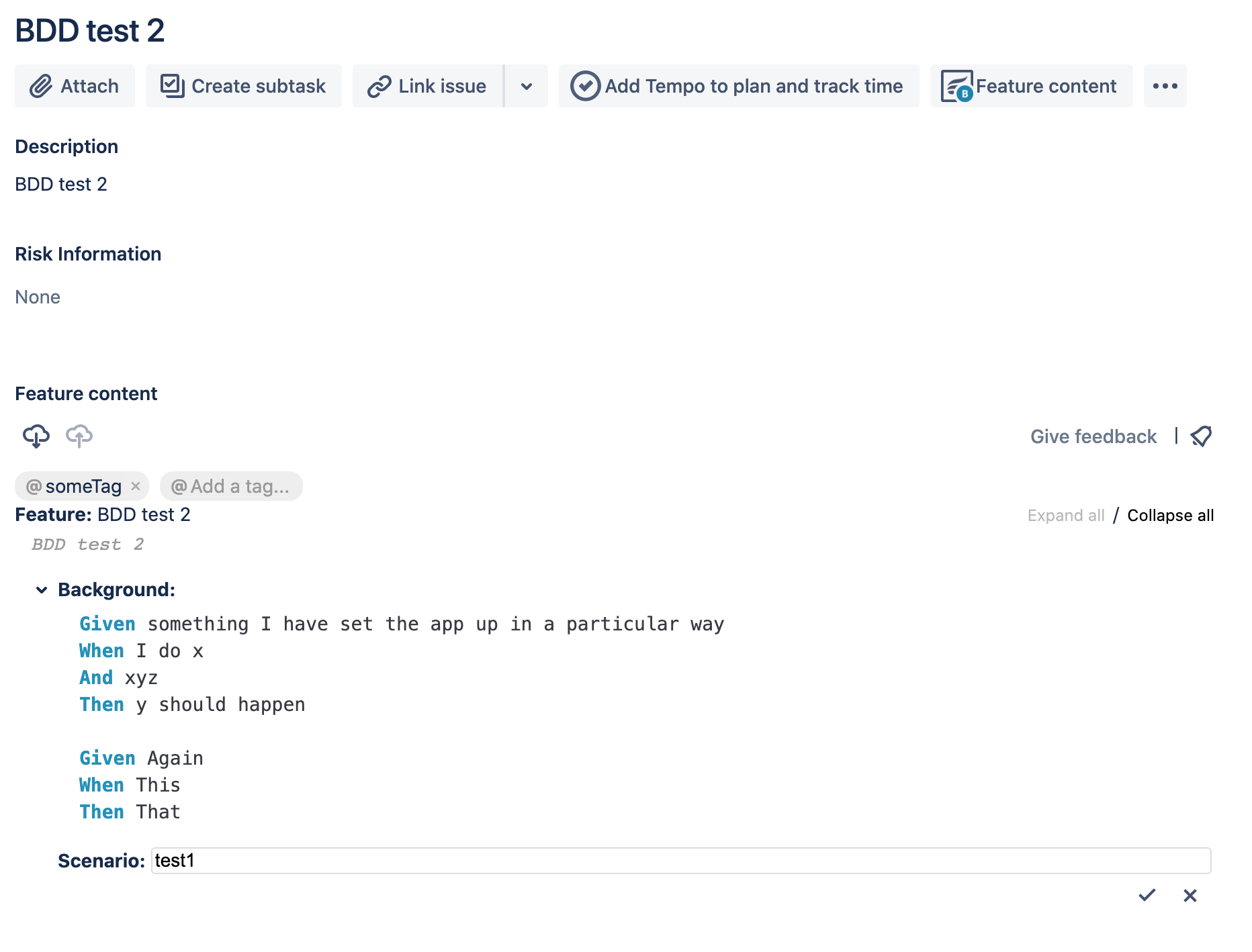 Zephyr Squad BDD - Adding a scenario fails because 'Description' is required | SmartBear Community
