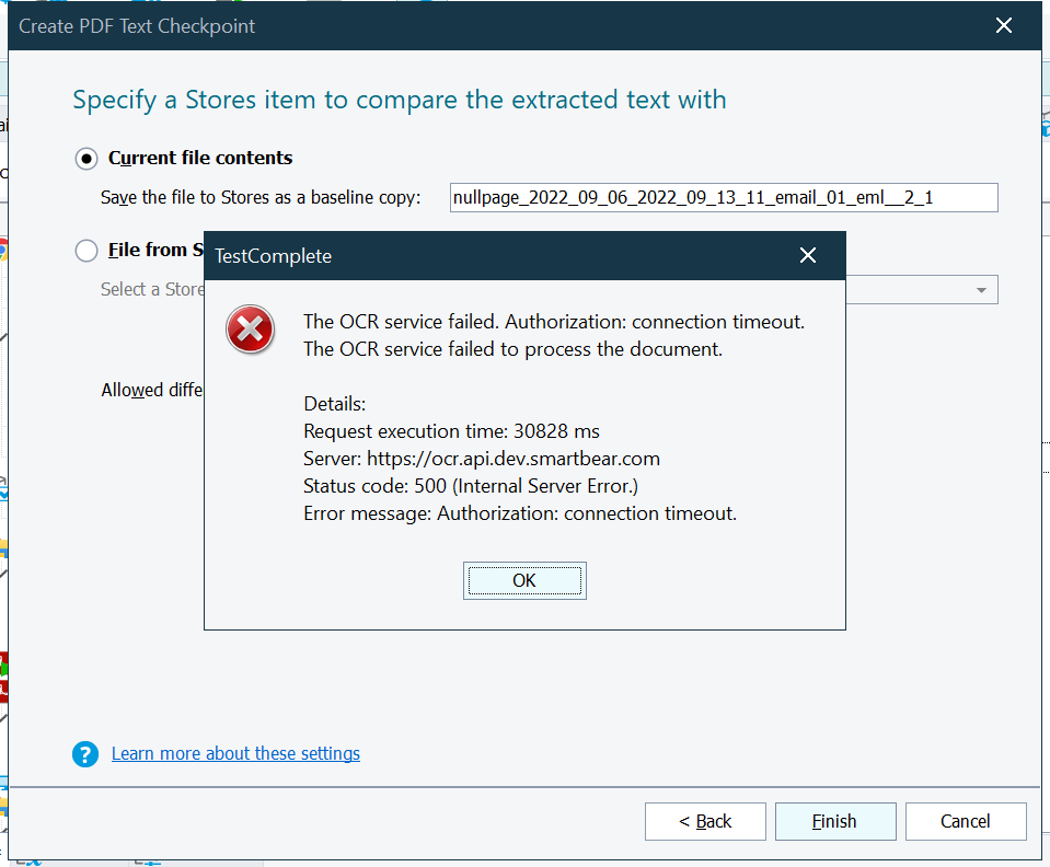 Error while doing PDF extraction | SmartBear Community