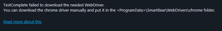 Testcomplete Cannot Find Chrome Webdriver Smartbear Community