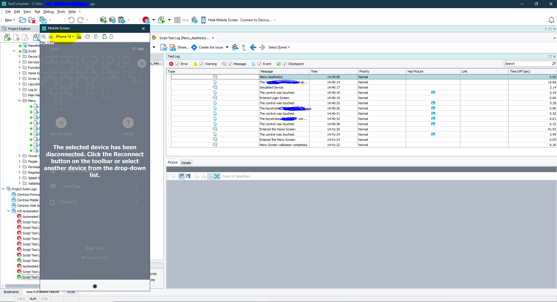 Mobile Device Local Appium Disconnects At The End Of Every Test Smartbear Community