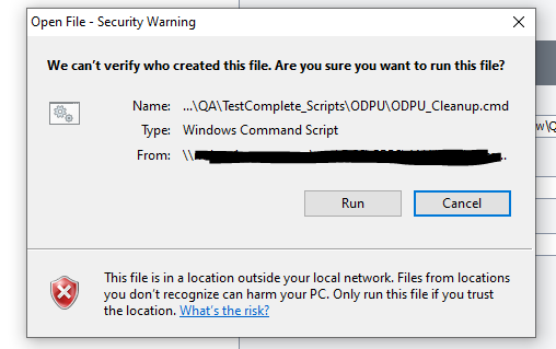 Suppress Security Warning when running Tested Apps | SmartBear Community