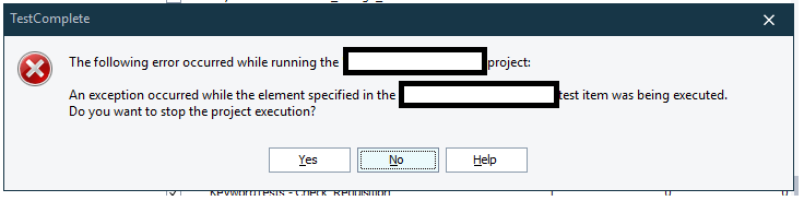 Project error stopping execution | SmartBear Community