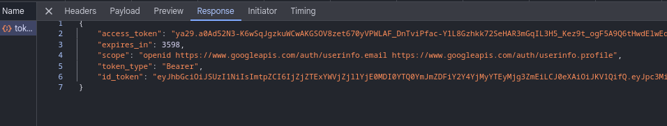 ID_TOKEN as the header in the Google OAUTH2.0 | SmartBear Community