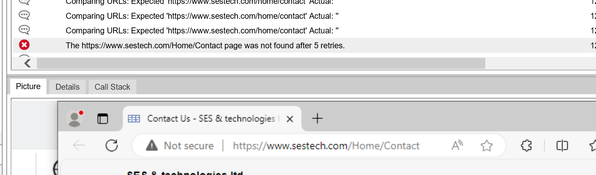Web browser page URL not loading | SmartBear Community